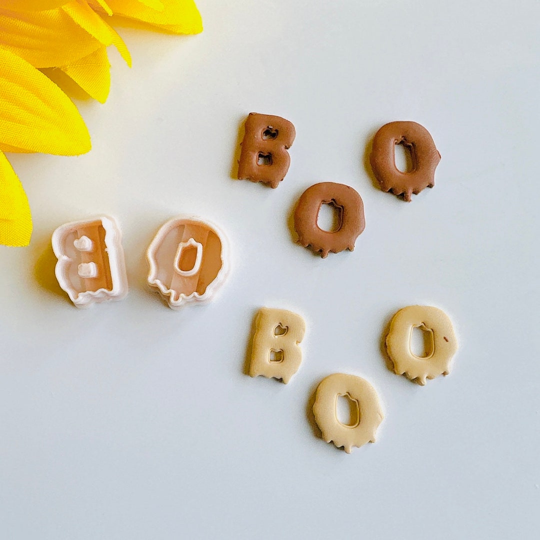 BOO Cutter Set (2 Piece Set)| Embossed Clay Cutters | Halloween Autumn ...
