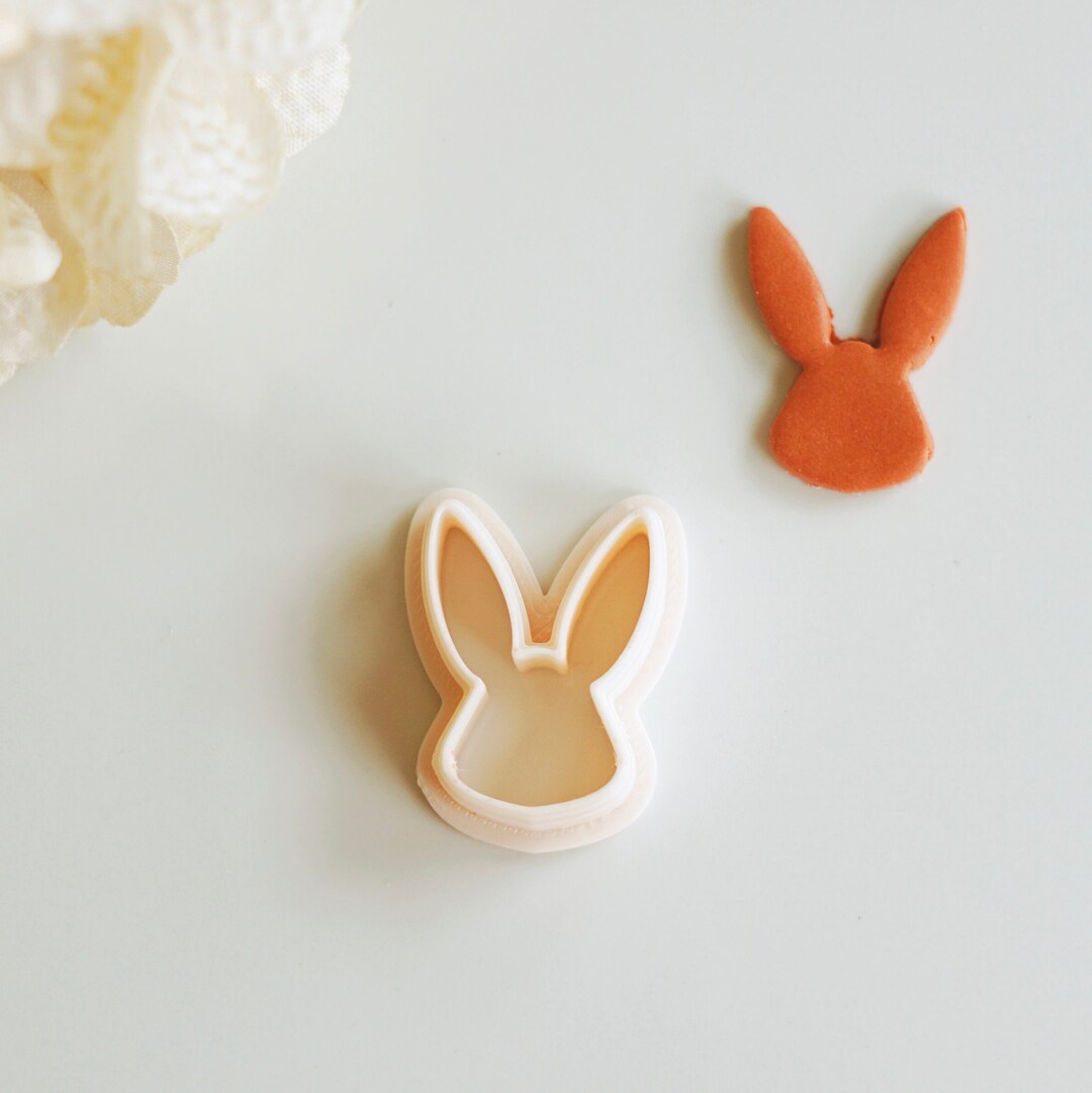 Easter Bunny Head Clay Cutter | Rabbit Clay Cutter | Spring Clay Cutter ...