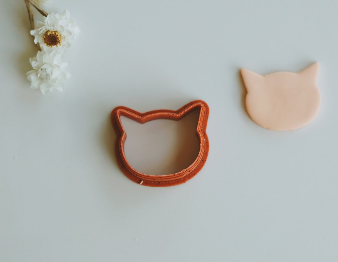 Cute Cat Face Clay Cutter | Cat Face Clay Cutter | Fall Autumn Polymer ...
