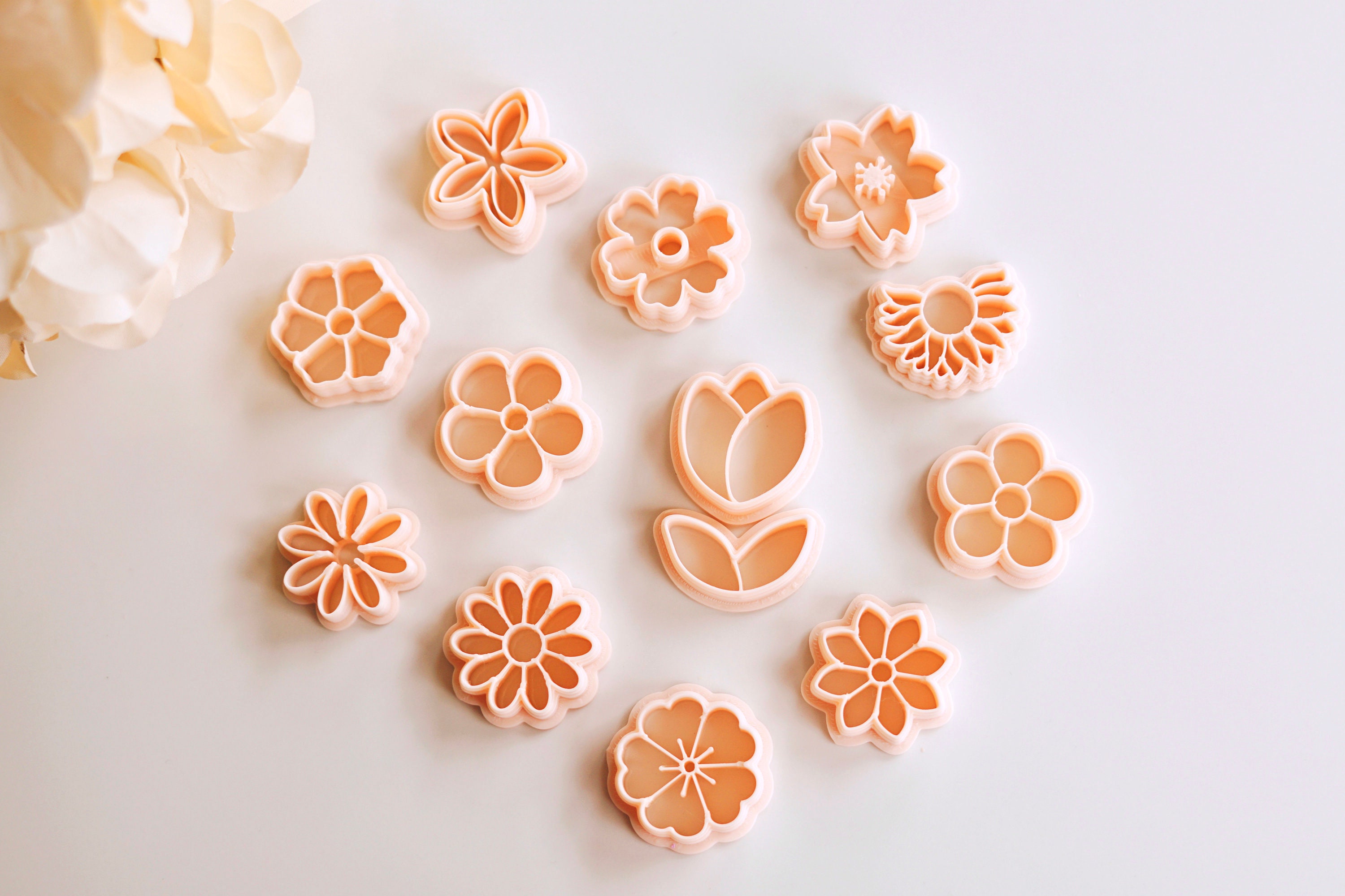 Spring Flower Floral Clay Cutters | Spring Daisy Peony Poppy Lily ...