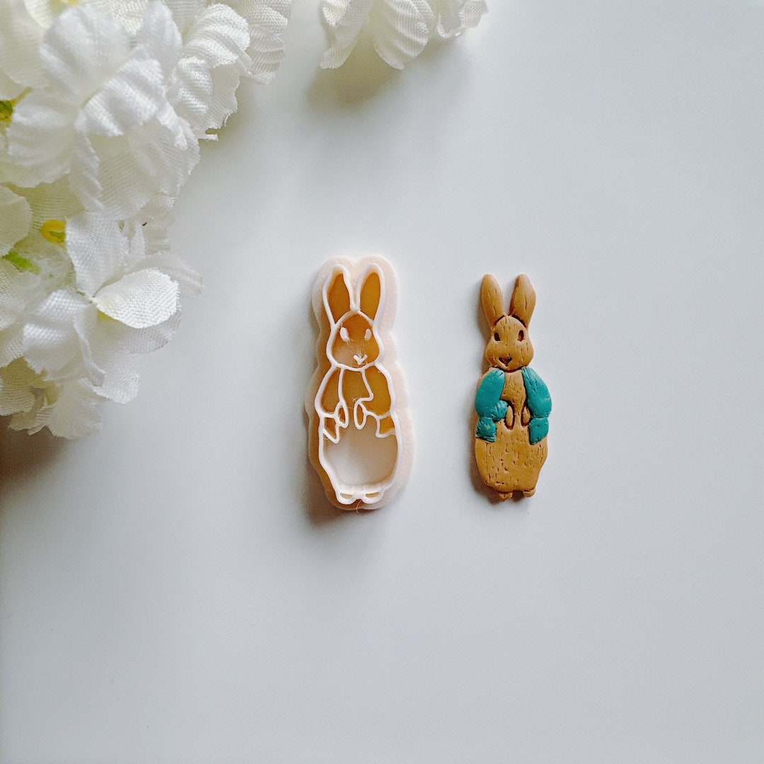 Tall Bunny Clay Cutter | Rabbit Easter Clay Cutter | Spring Clay Cutter ...