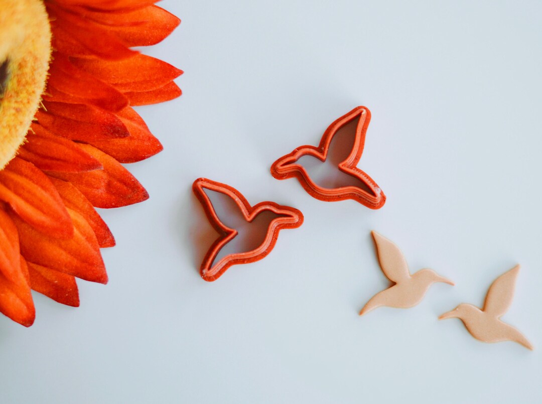 Hummingbird Bird Clay Cutters (2 Piece Set)| Spring Polymer Clay Cutter ...