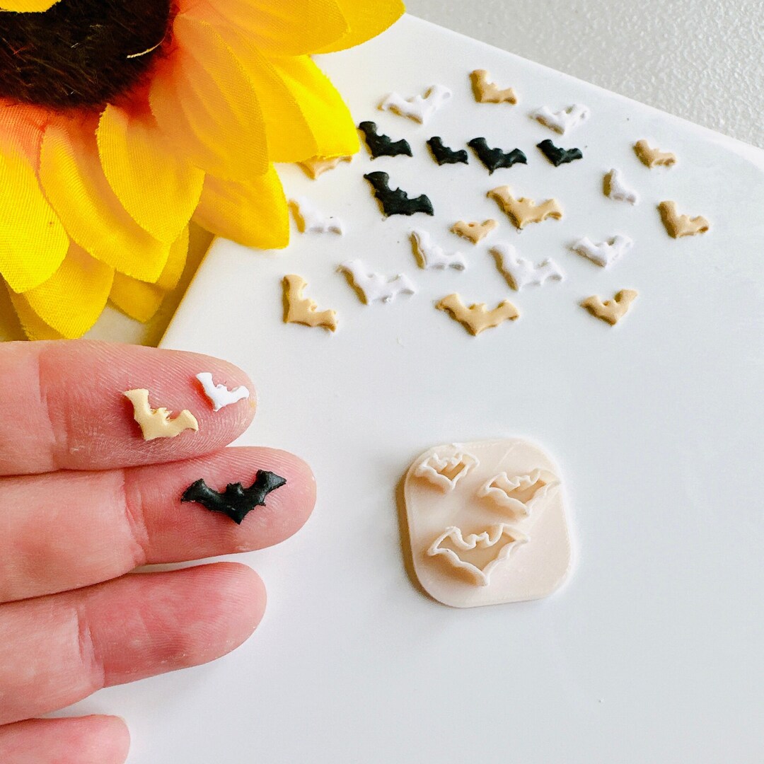 Bat Fall Cluster Micro Stamp Cutters | Polymer Clay Earring Cutters ...