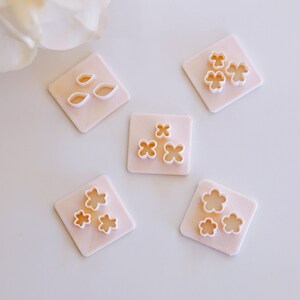 Spring Floral Leaf Cluster Micro Stamp Cutter Set ( 5 Cutters)| Polymer ...