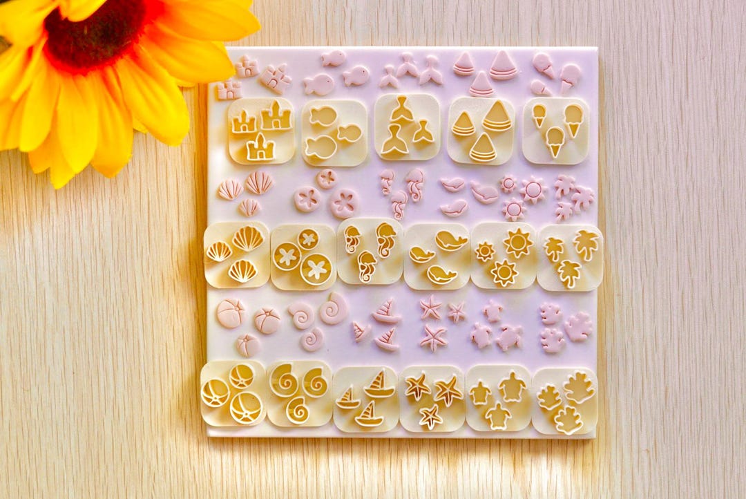 2026 MICRO Summer Beach Stud Cluster Stamp Cutters (17 Stamps) | MICRO ...