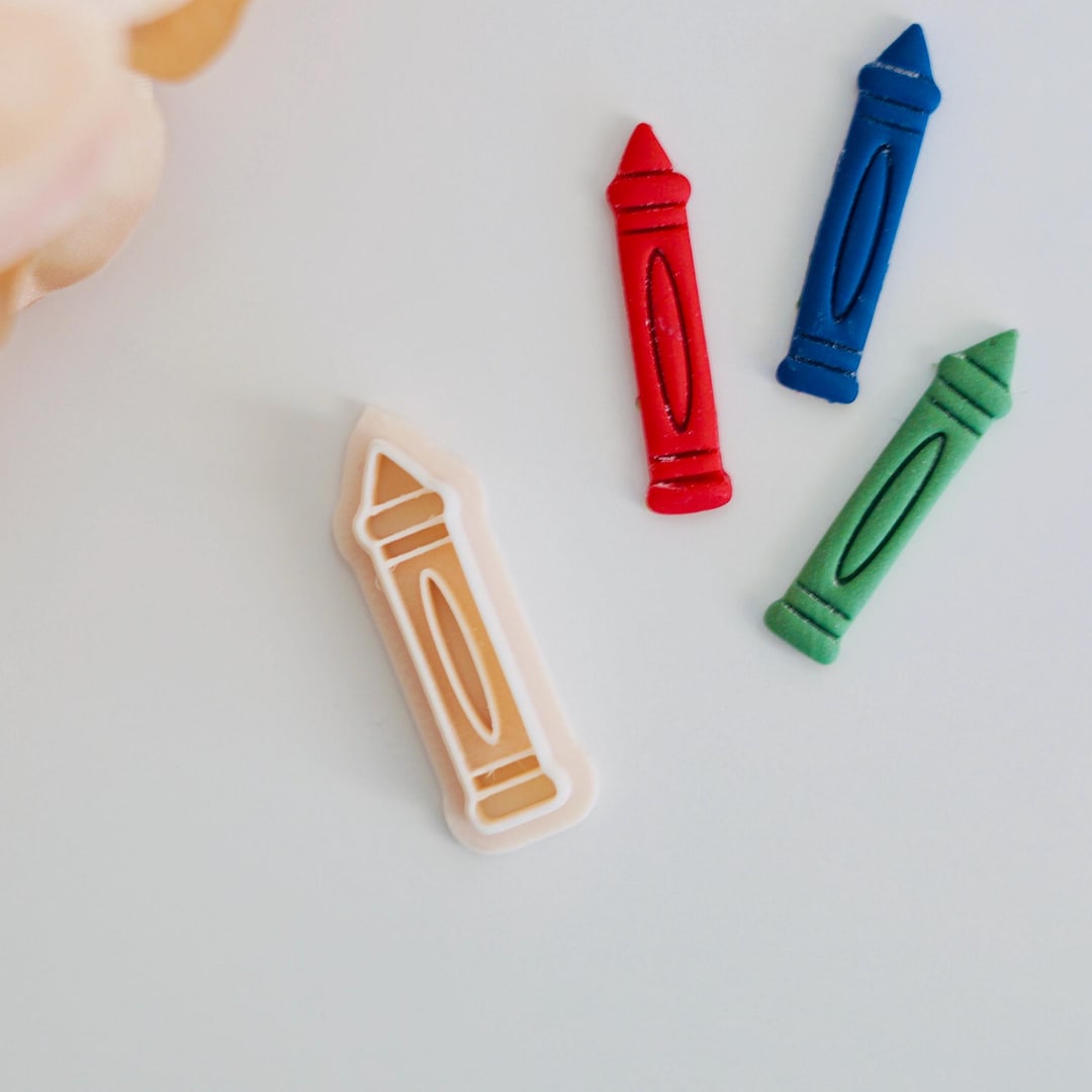Crayons Cutters | Stationary Cutters | Polymer Clay Back to School ...