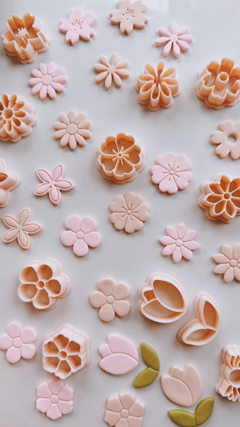 Spring Half Sunflower Flower Floral Clay Cutters Spring - Etsy