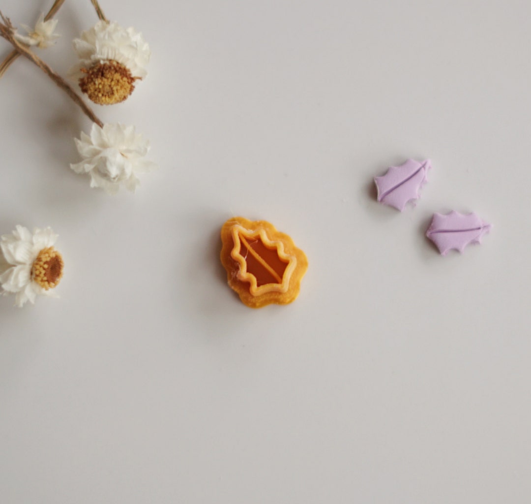 Holly Leaf Mini Clay Cutter (stud Size) | Christmas Clay Cutter ...