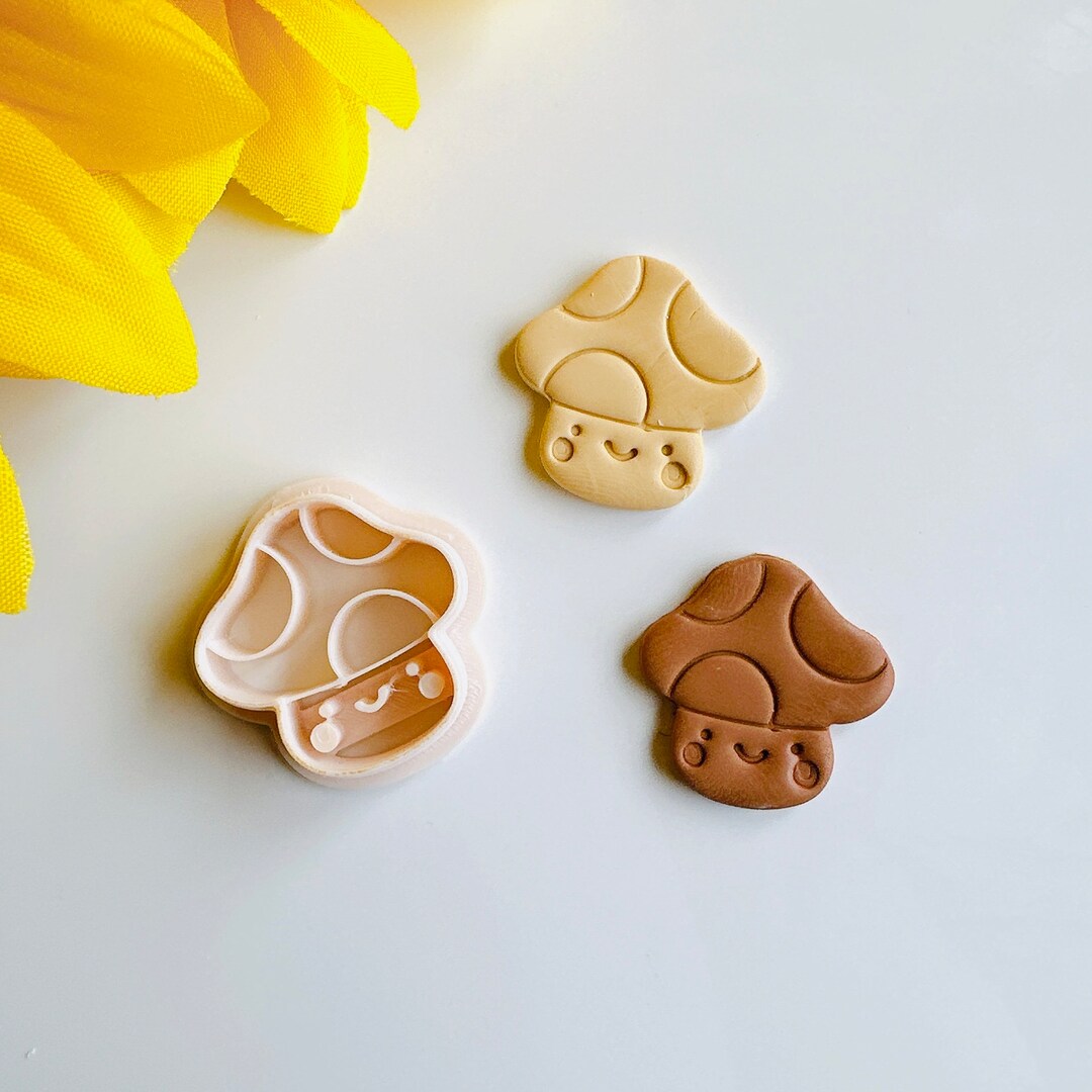 Cute Mushroom Cutter| Embossed Clay Cutters | Halloween Autumn Cutter ...