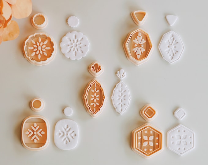 Boho Embossed Unique Cutter Sets (5 Sets)| Classic Dangle Earring ...