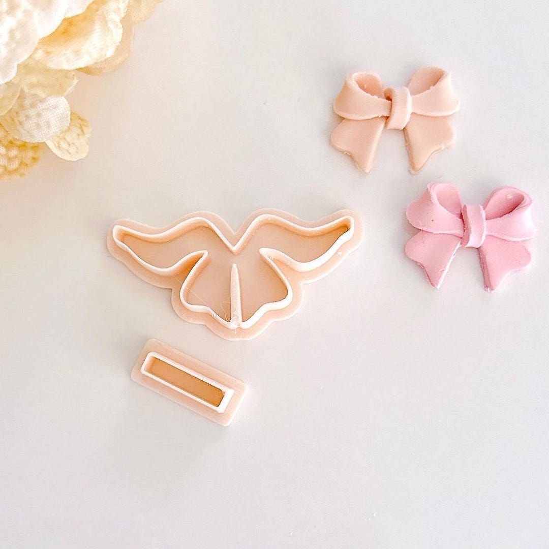 3D Coquette Bowtie Polymer Clay Cutters (3 Pieces) #2 | 3D Bow Cutter ...