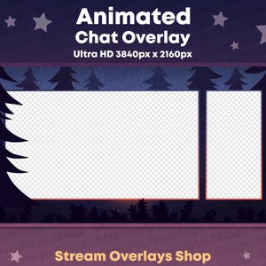 Twitch Chat Overlay Animated Night Forest With Campfire Landscape Ultra ...