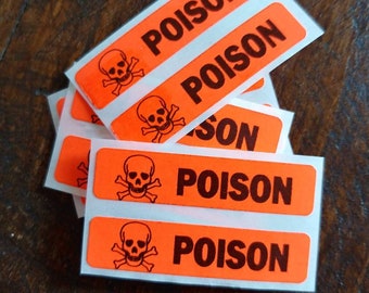 Poison Labels - Etsy