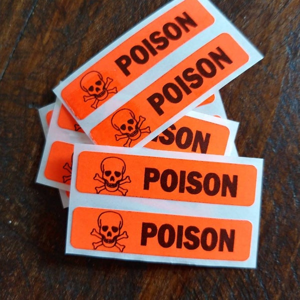 Poison Bottle Label - Etsy