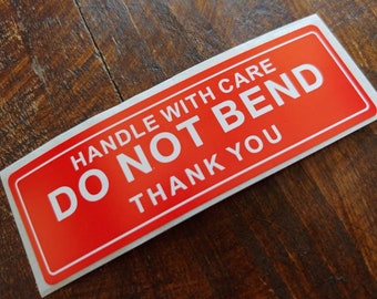 Do Not Bend Label | Etsy