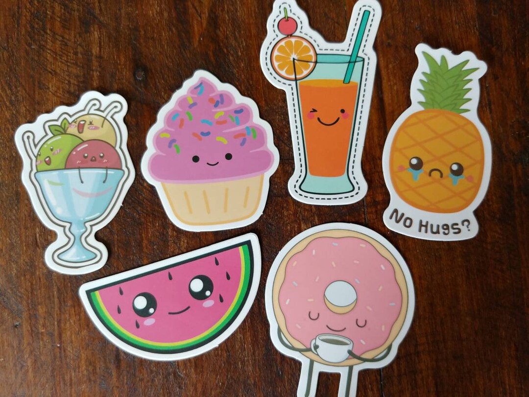 Cute Food Sticker Pack - Etsy