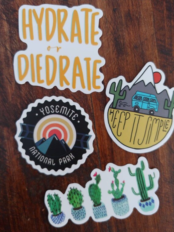 HIKING Vinyl Sticker Pack Scrapbooking Crafts Notebooks | Etsy