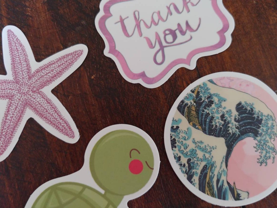 THANK YOU TURTLE Sticker Pack - Etsy