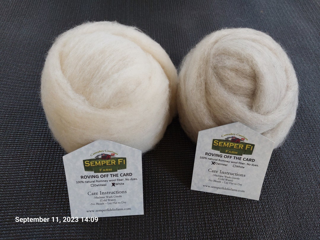 Beautiful Wool Roving off the Card - Organic Sheep Fiber Clean and ...