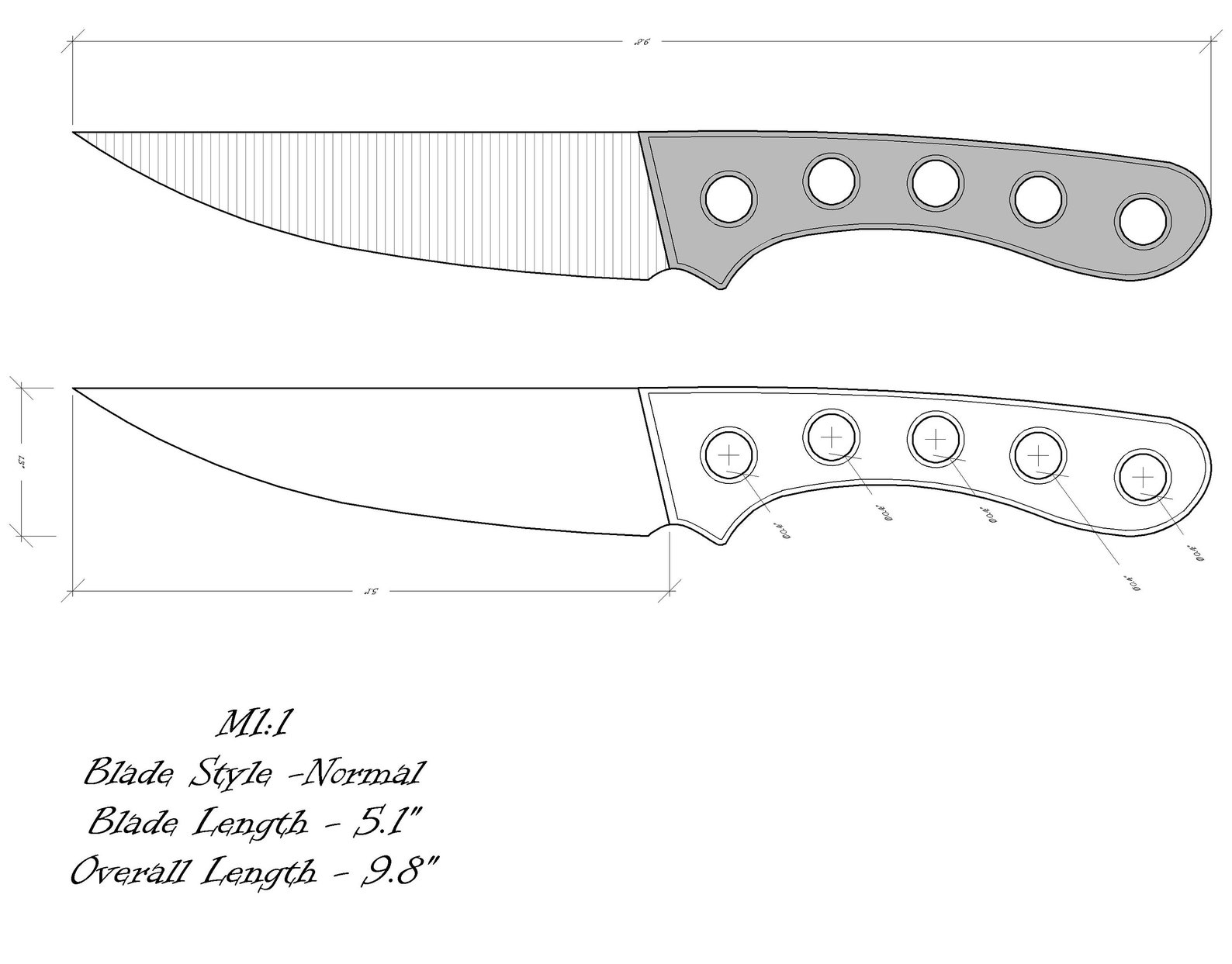 Knife Drawing/knife Sketch/knife Templates Printable/custom Knife ...