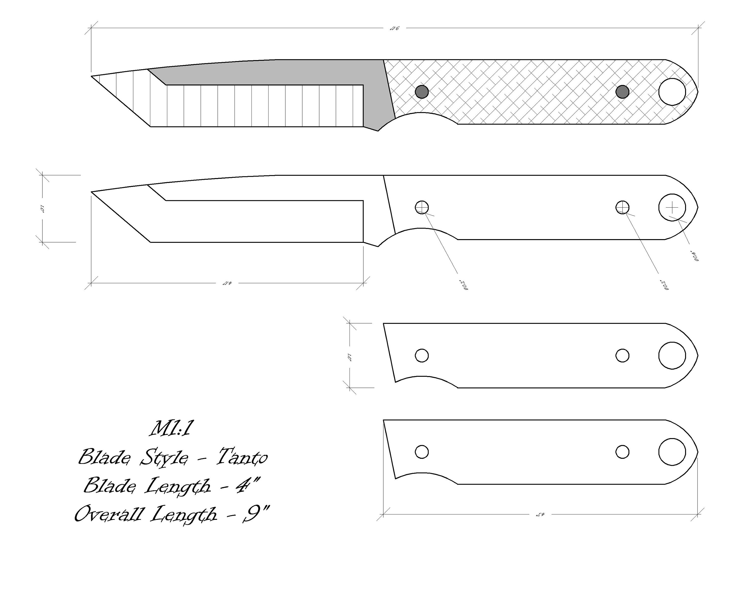 Knife Drawing knife Sketch knife Templates Printable custom Knife