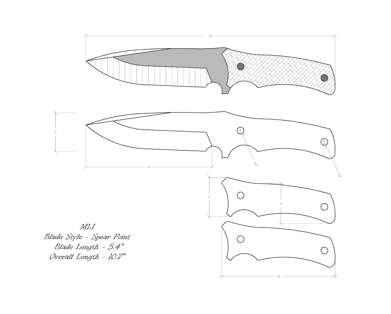 Knife Drawing/knife Sketch/knife Templates Printable/custom Knife ...