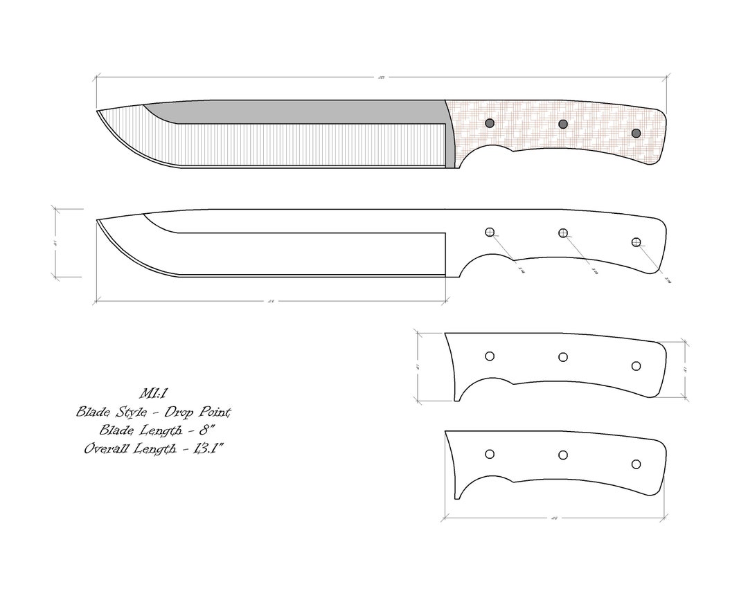 Drop Point Knife Patterns