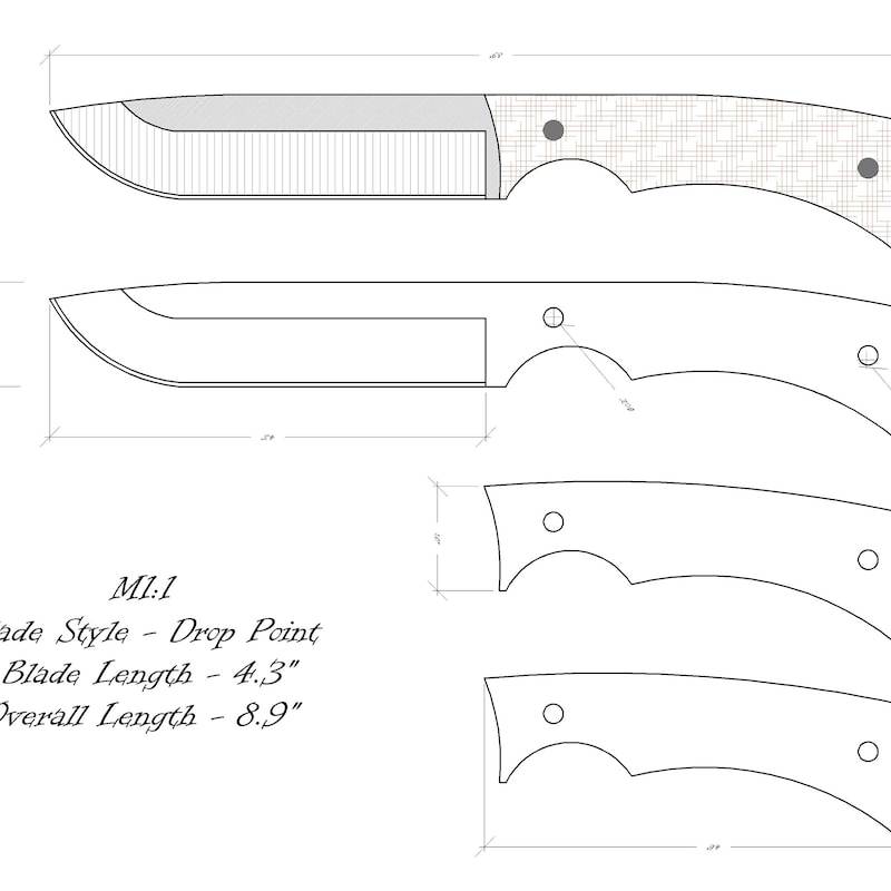 Knife Printable Template - Etsy
