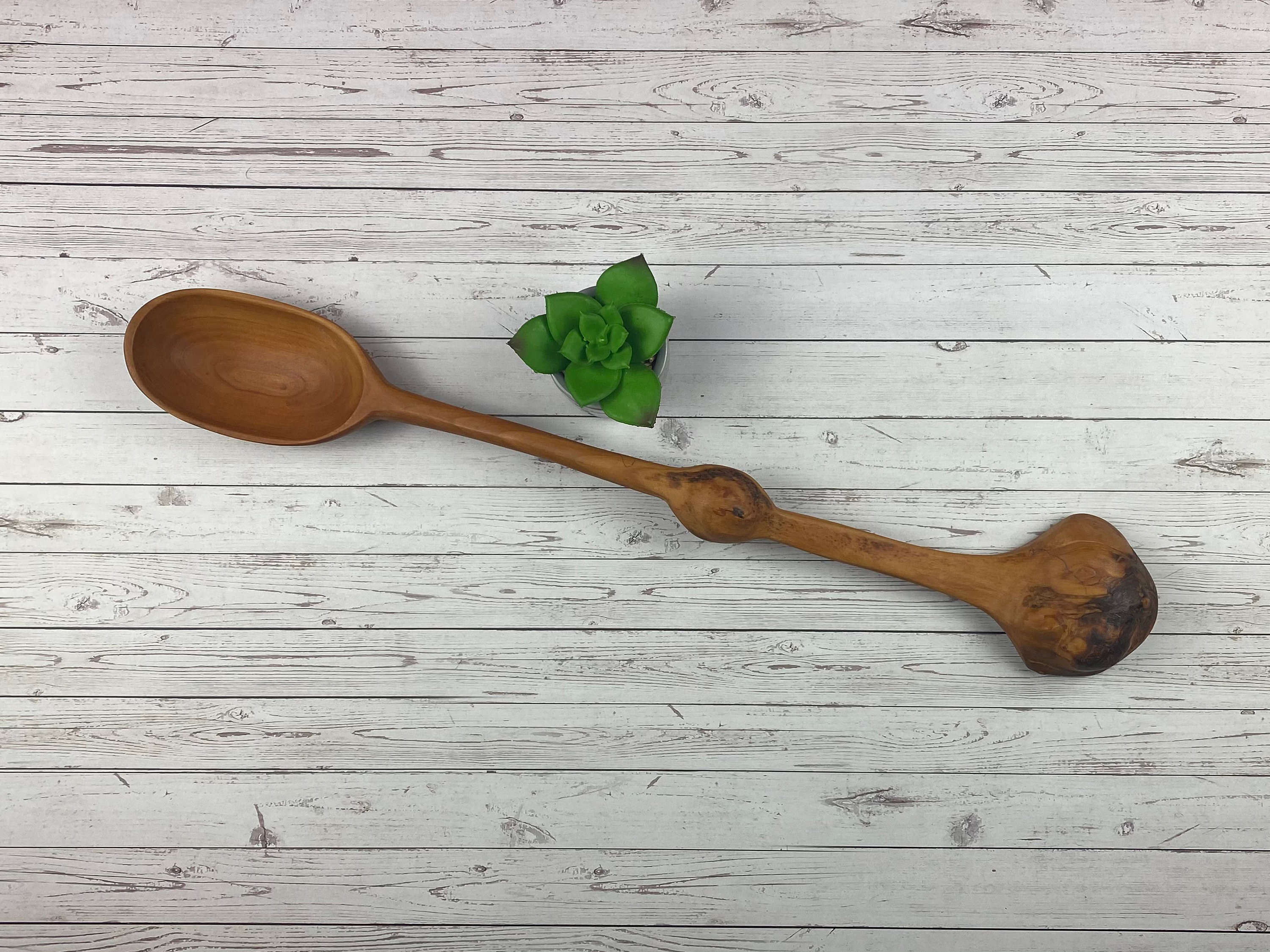 Dining & Serving Fruit tree 39 cm Apple tree Handmade spatula and fork ...
