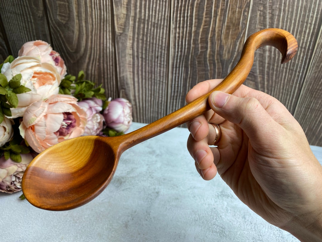 Handmade Wooden Spoon Fruit Tree Plum Tree Artistic Spoon 26 Cm - Etsy