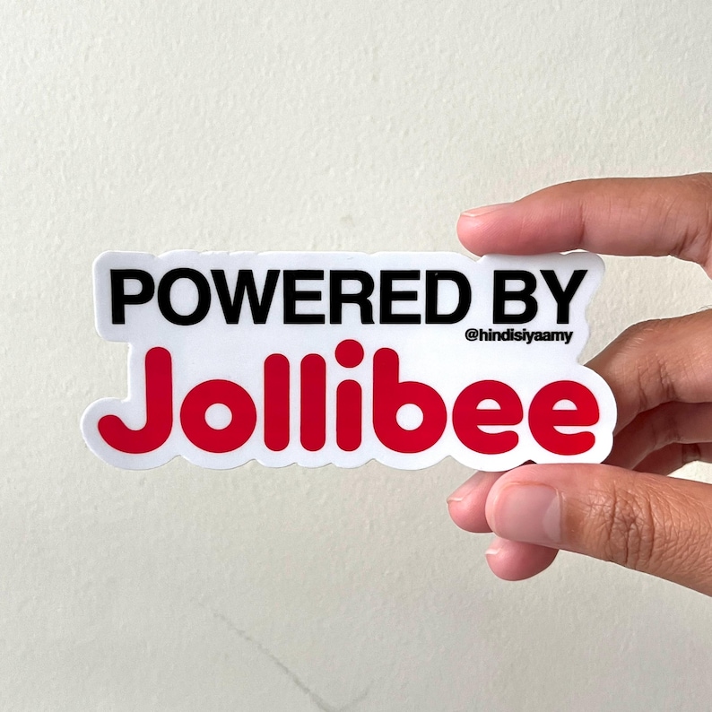 Powered by Jollibee Sticker - Etsy