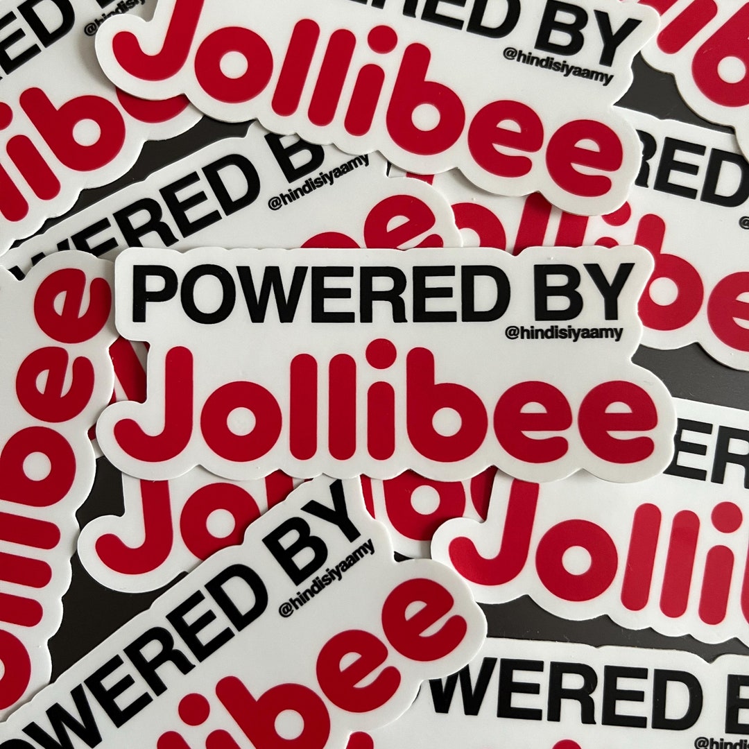 Powered by Jollibee Sticker - Etsy