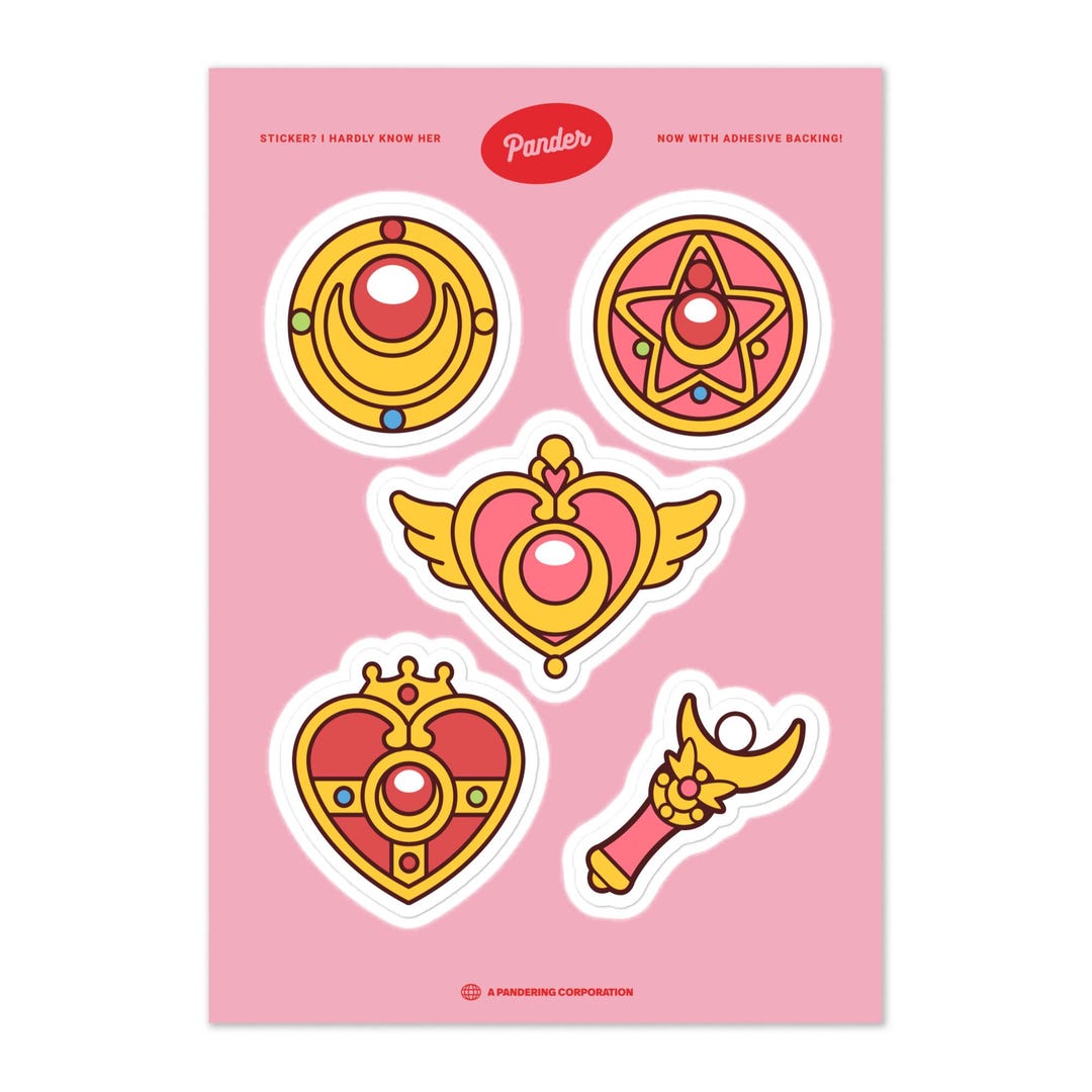 Magical Girl Sticker Sheet, Cute Kawaii Pink Anime Sticker Pack - Etsy