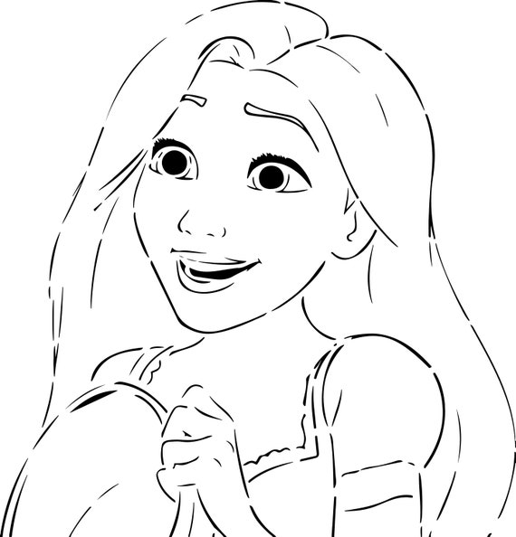 Rapunzel Stencil