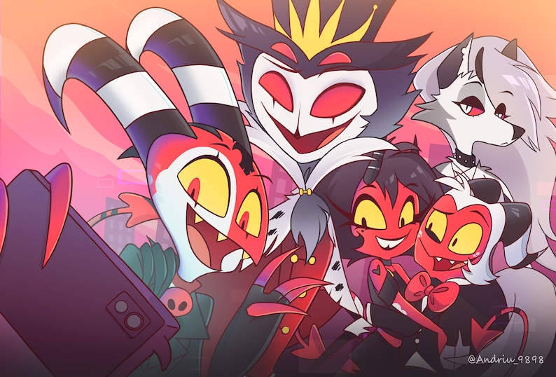 Helluva Boss Blitzo Stolas Blitz Millie Moxxie Loona Print - Etsy Ireland