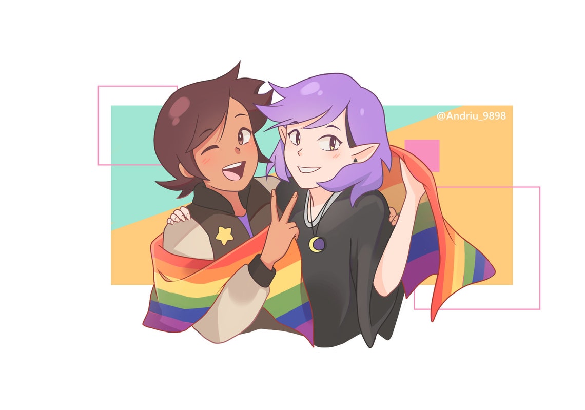 The Owl House Lumity Luzamity Amity X Luz La Casa Buho Print - Etsy