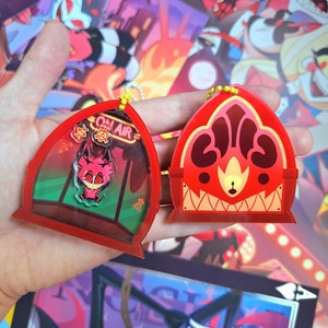 Alastor Shaker Keychain Hazbin Hotel Radiodemon - Etsy