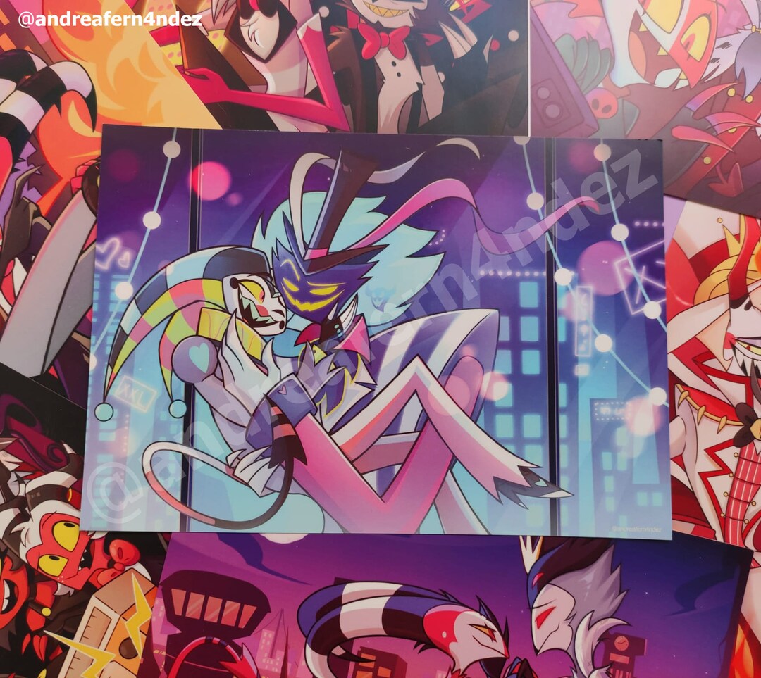 Asmodeus and Fizzarolli B5 Print 25 X 17.7 Cm Fizzdeus Hazbin Hotel ...
