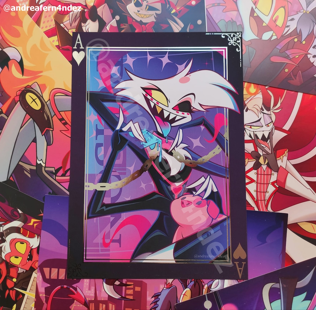 Helluva Boss Angel Dust B5 Print Print Poster Prints - Etsy