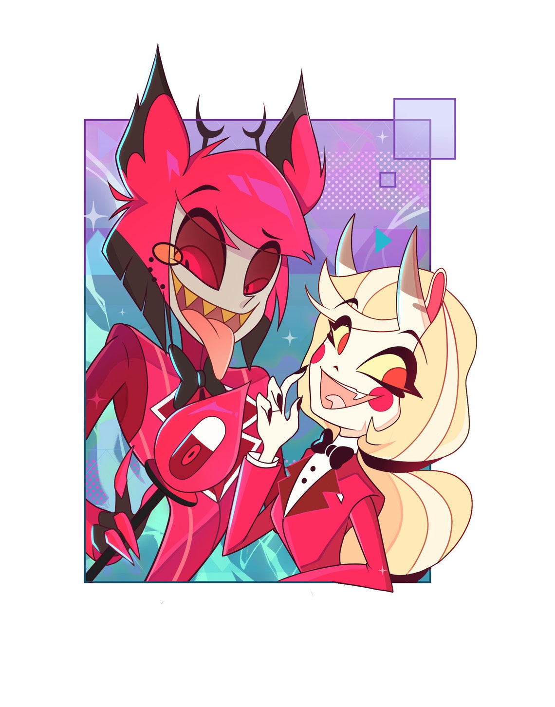 Hazbin Hotel Alastor Charlie Stolas Blitso Helluva Boss Print - Etsy