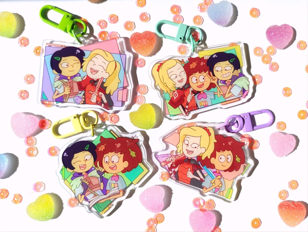 Amphibia Acrylic Keychains Anne Sasha Marcy Charm Keychain Sashannarcy ...