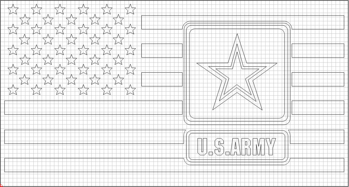 U.S Army Flag CNC .svg File - Etsy