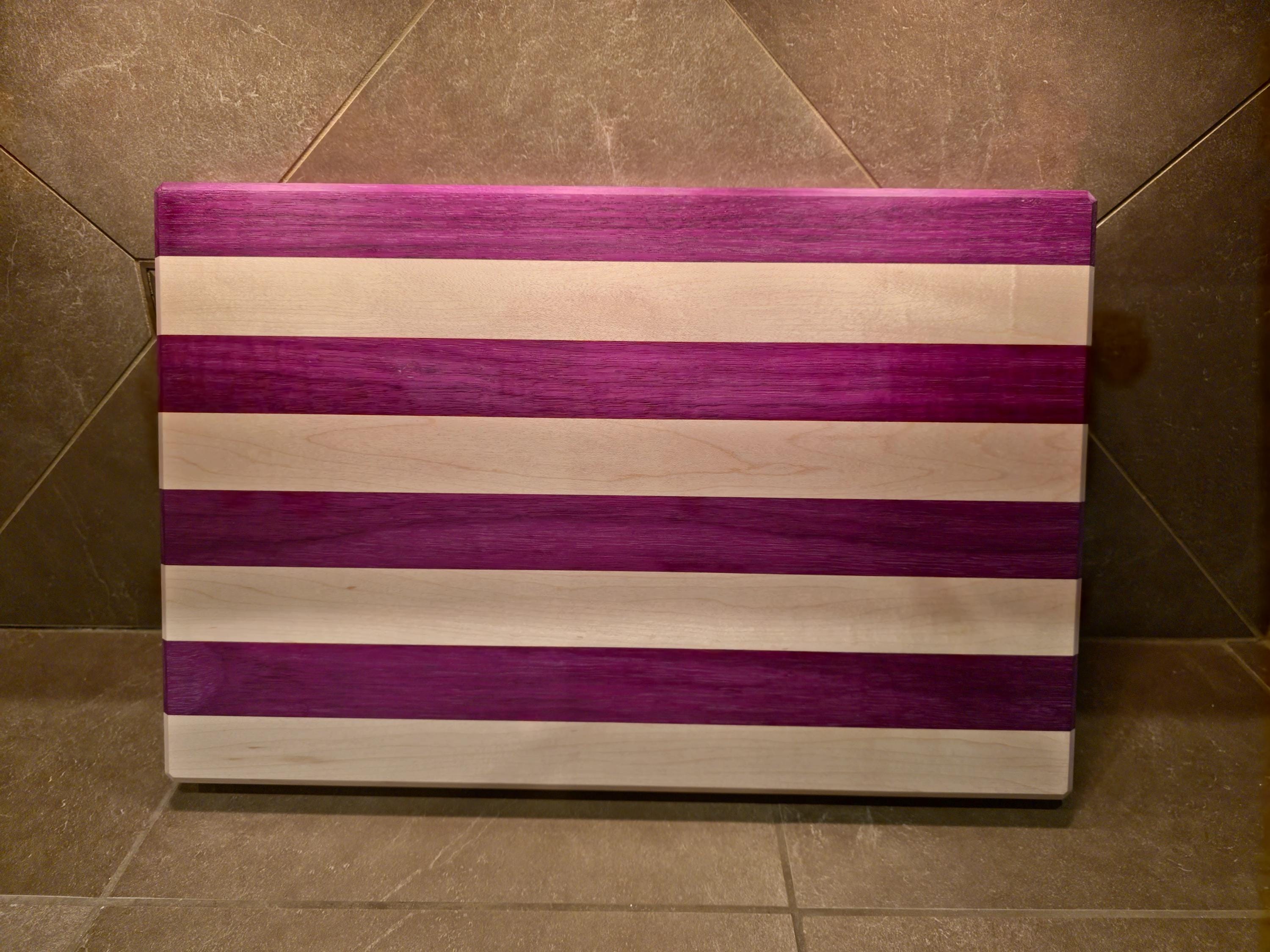 Maple and Purple Heart Cutting & Charcuterie Board 19x12 - Etsy