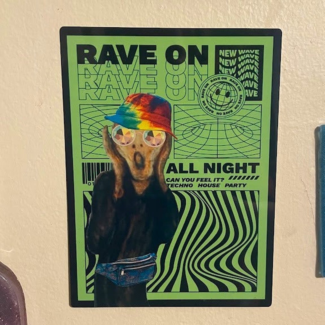 The Scream Goes to a Rave Metal Sign - Etsy