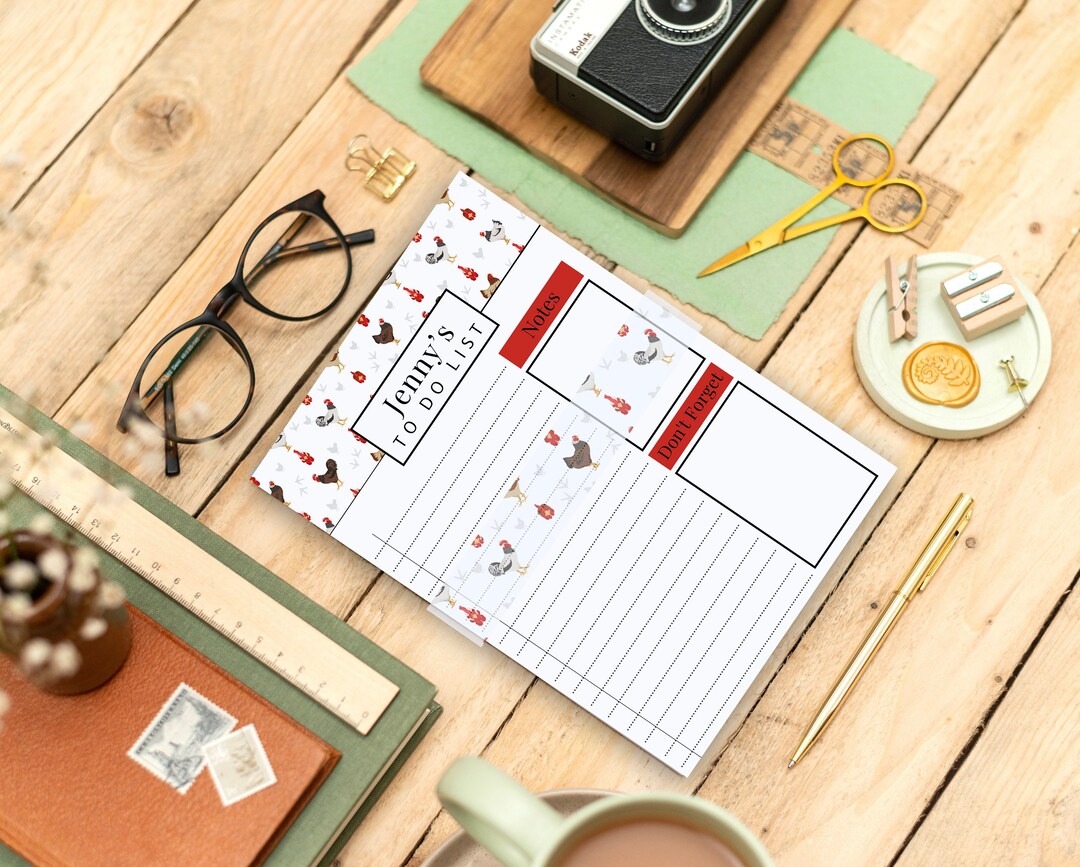 Personalised Chicken to Do List | Hen | Cockerel | Par Avion Paper - Etsy