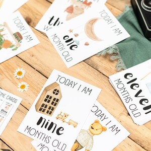 Baby Milestone Cards - Baby Month Cards - Milestone Cards - Neutral ...