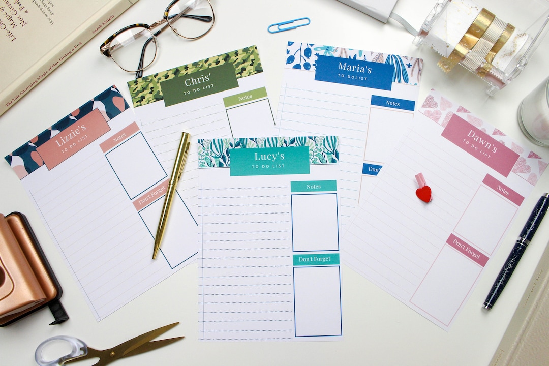 Personalised to Do Lists Handmade Stationery Planner - Etsy