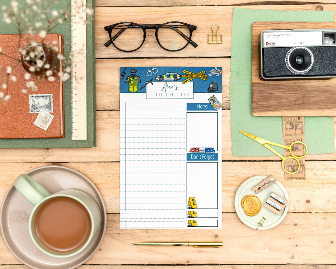 Personalised Police to Do Lists - Checklist - Planner - Handmade ...