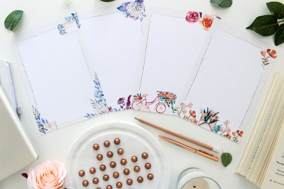 The Pretty Past Times Writing Paper Handmade Stationery | Etsy