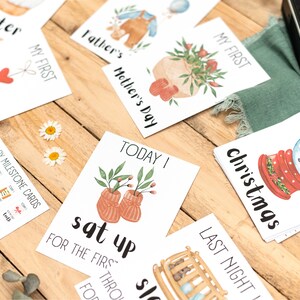 Baby Milestone Cards - Baby Month Cards - Milestone Cards - Neutral ...